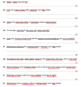 Reading: Exercises 1 & 2 (Passage & Multiple-Matching) – IGCSE AID