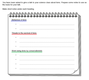 Reading: Exercise 3 (Note-taking) – IGCSE AID